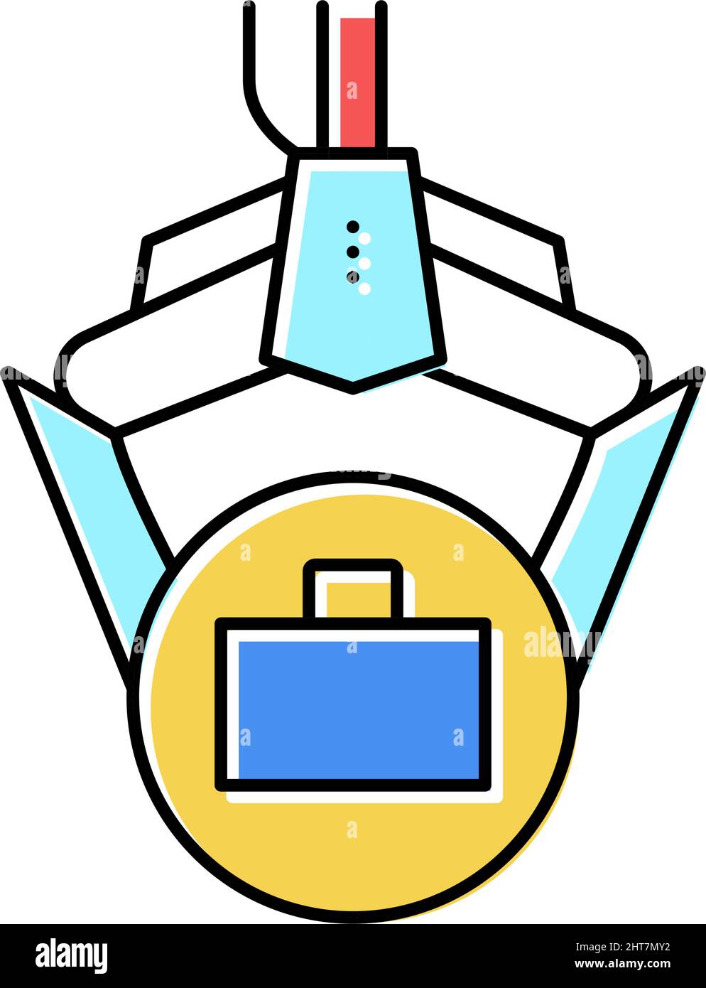 robot arm hold case color icon vector illustration Stock Vector Image ...