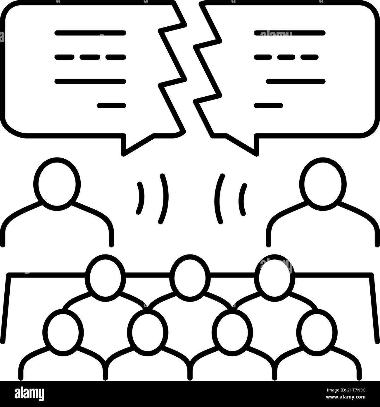 debate candidates line icon vector illustration Stock Vector Image ...