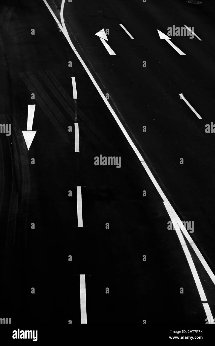 Dark background arrow Black and White Stock Photos & Images - Alamy