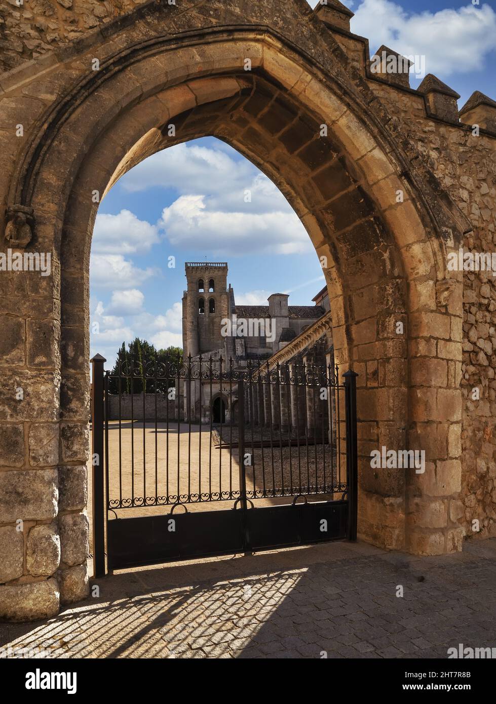 Vertical shot of an old monastery's gate Stock Photo - Alamy