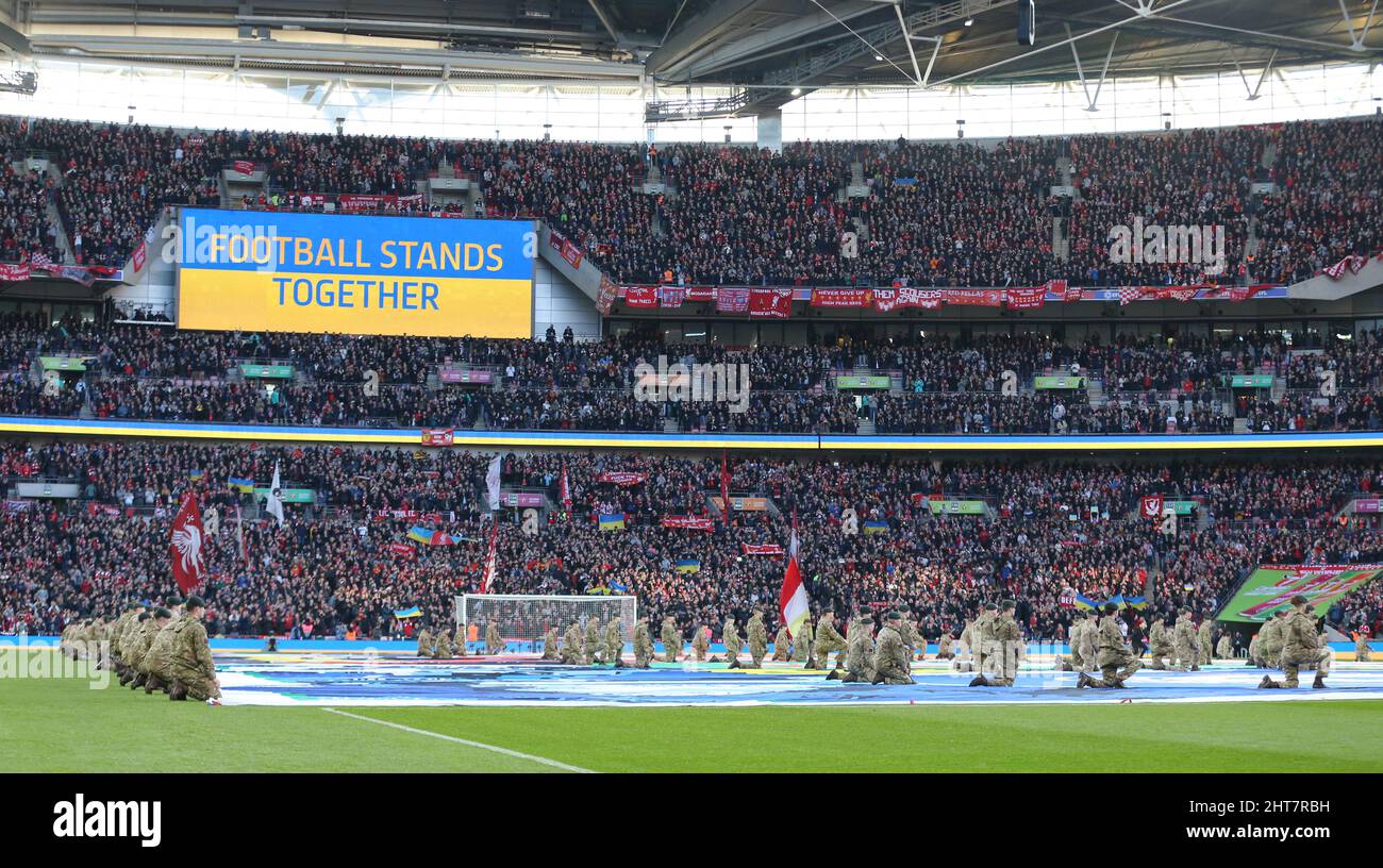 FOOTBALL STANDS TOGETHER IN SUPPORTING UKRAINE, CHELSEA V LIVERPOOL ...