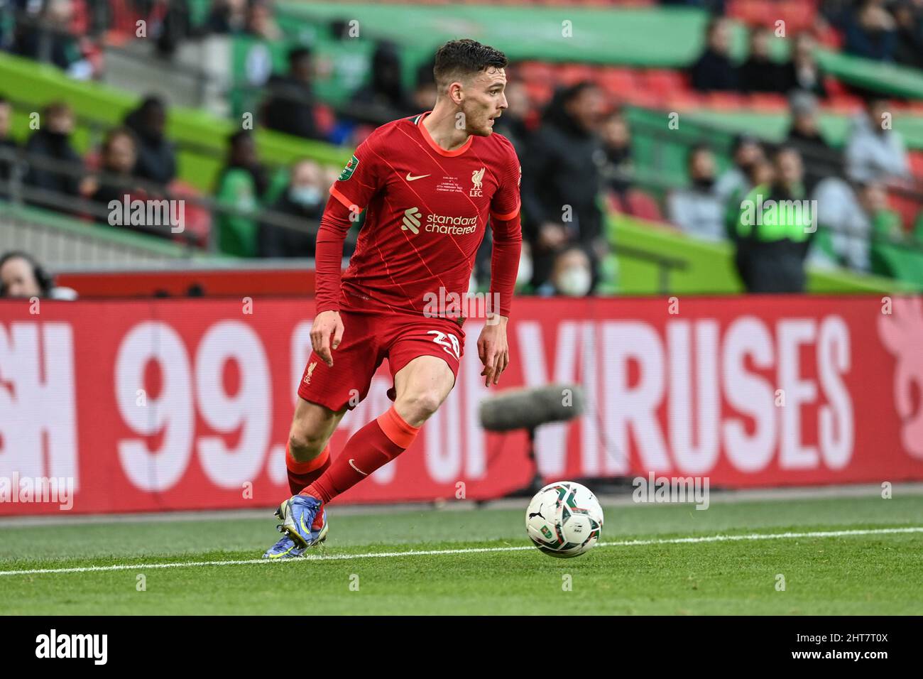 Andrew Robertson #26 of Liverpool in action during the game Stock Photo ...