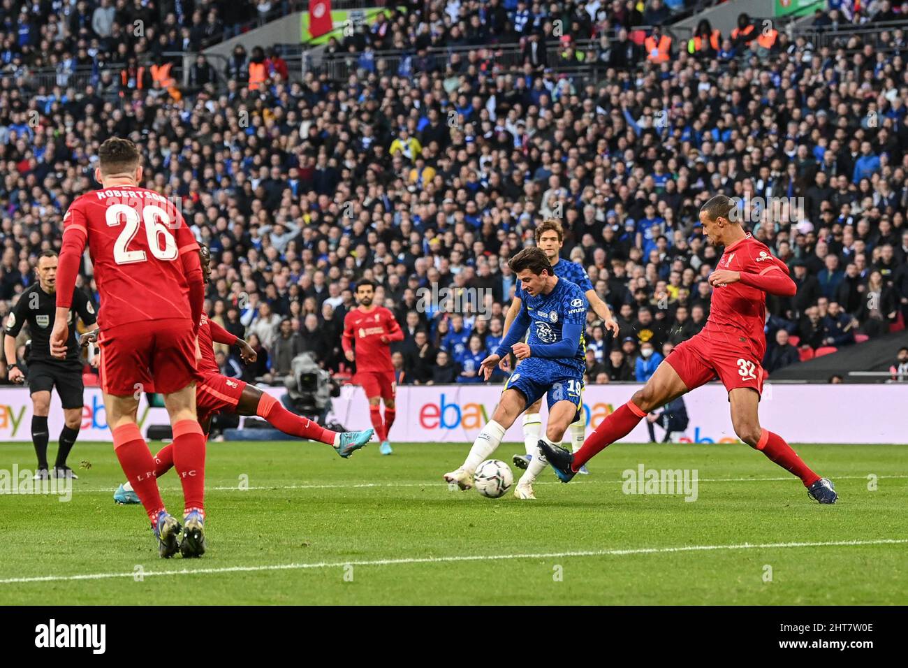 Mason Mount #19 of Chelsea shoots ob goal Stock Photo - Alamy