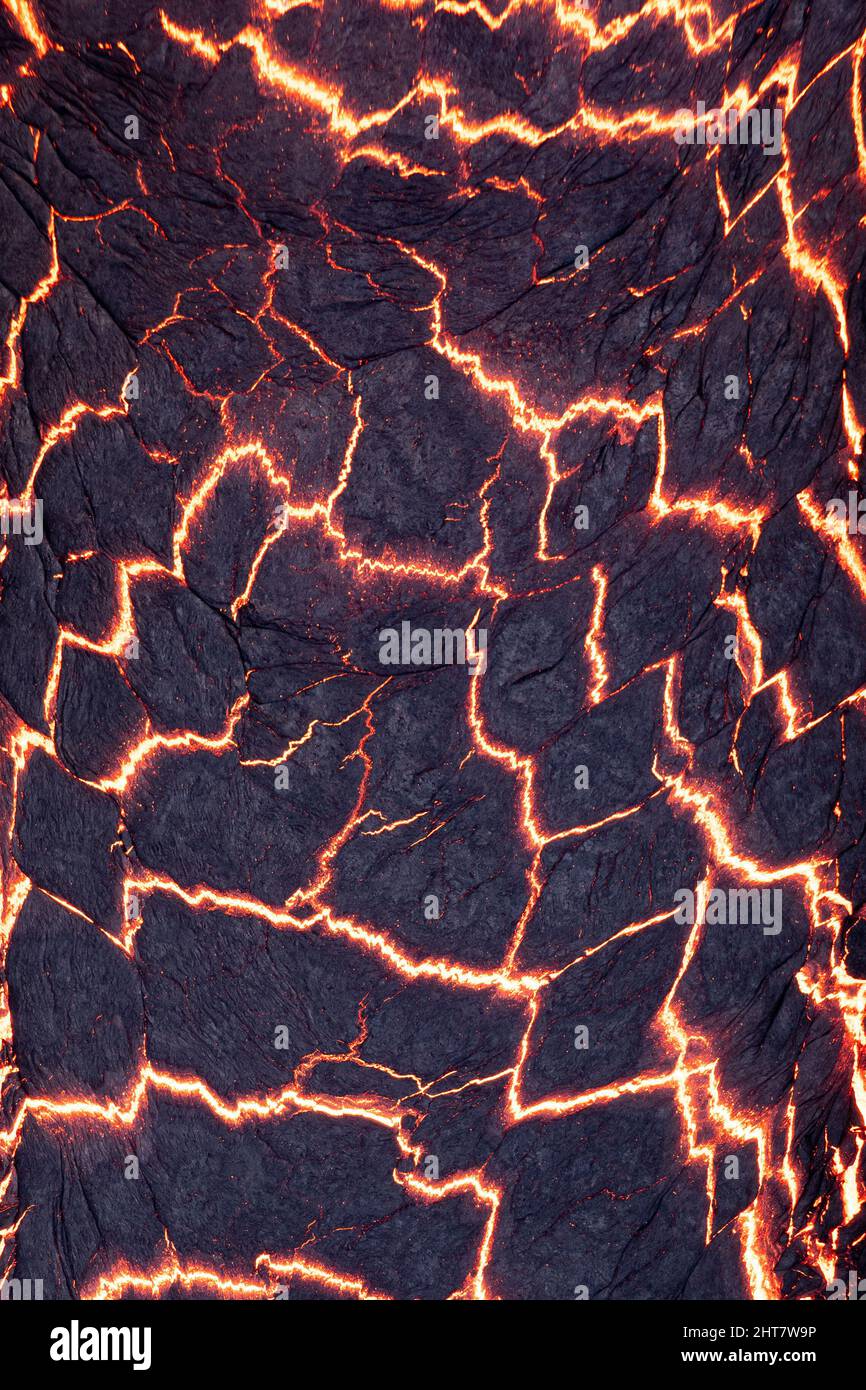 Vertical shot of lava in the Fagradalsfjall volcano in Iceland Stock ...