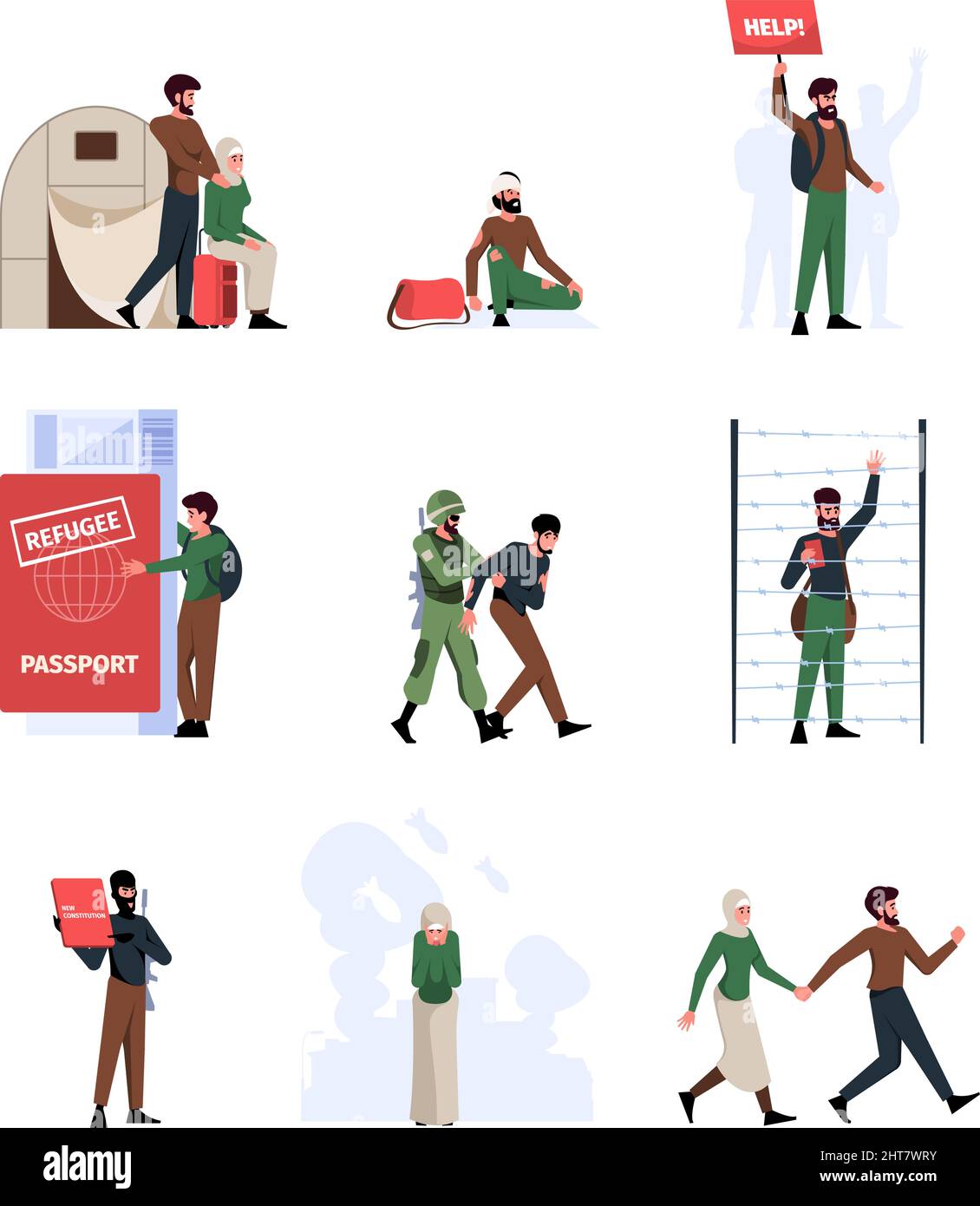 Asylum camps Stock Vector Images - Alamy