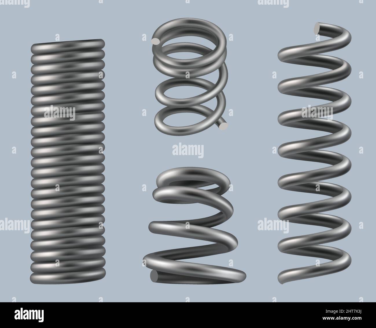 Metal spring stretch Stock Vector Images - Alamy