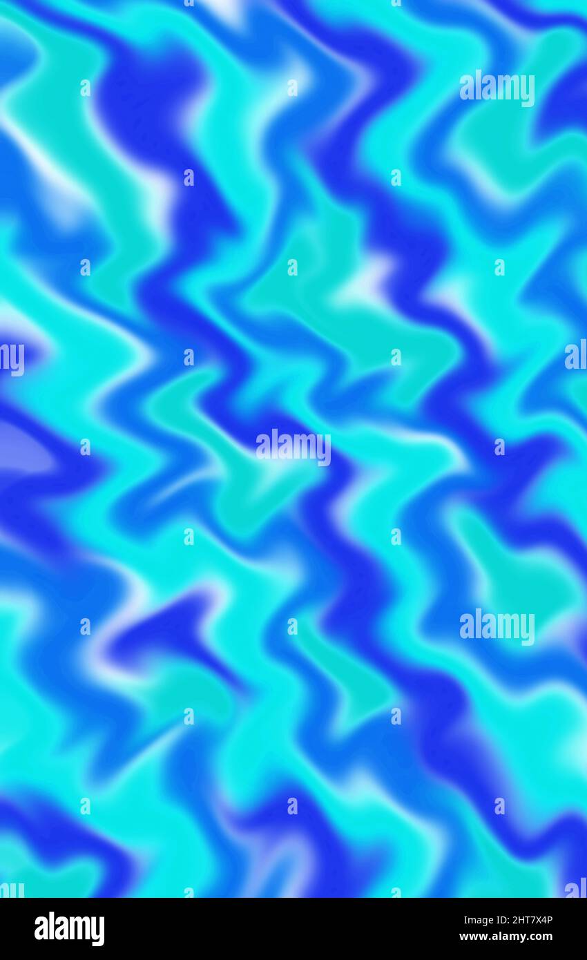 Illustration of vibrant gradient blue wavy lines for abstract ...