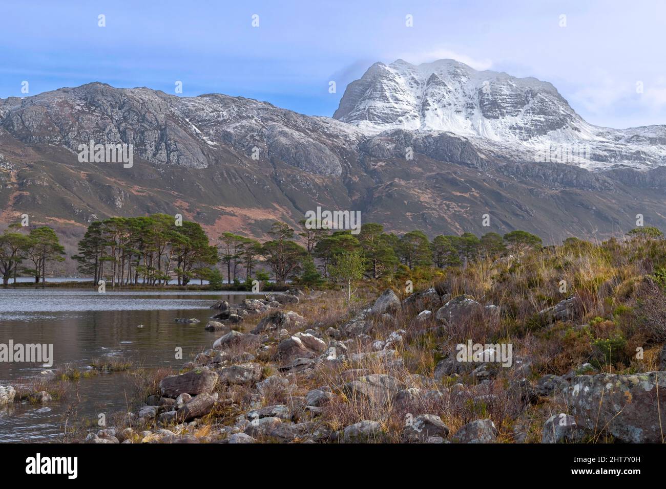 SLIOCH MOUNTAIN LOCH MAREE KINLOCHEWE SCOTLAND AN ISLAND OF CALEDONIAN ...