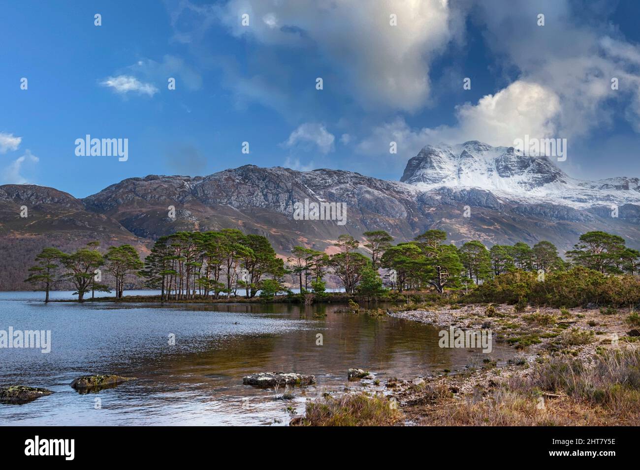SLIOCH MOUNTAIN LOCH MAREE KINLOCHEWE SCOTLAND AN ISLAND OF CALEDONIAN ...