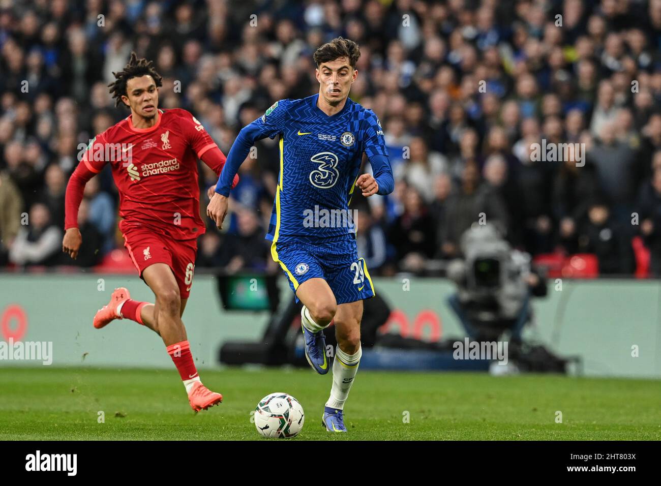 Kai Havertz #29 of Chelsea breaks with the ball Stock Photo - Alamy