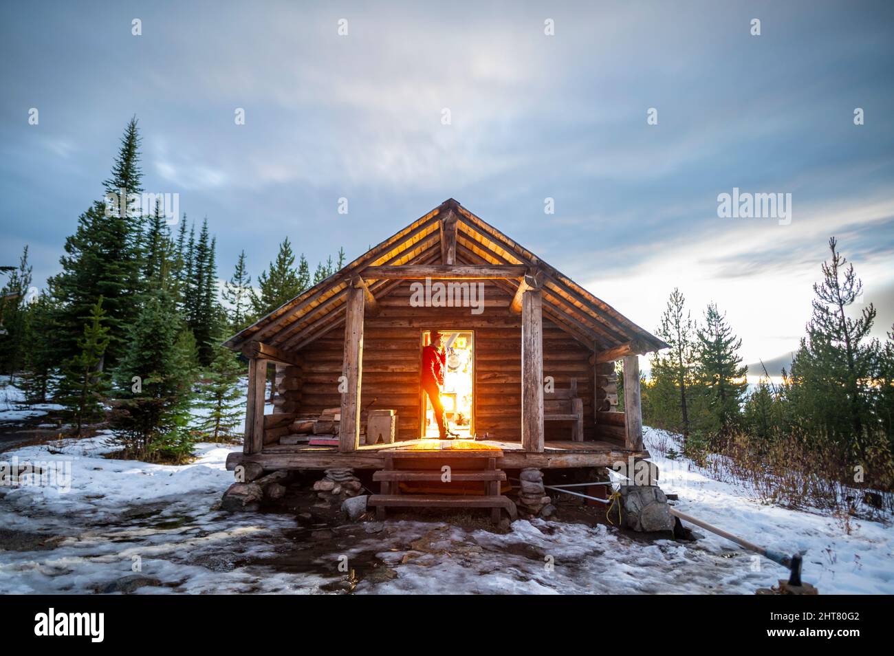 Snow Peak Cabin in The Colville National Forest Stock Photo - Alamy