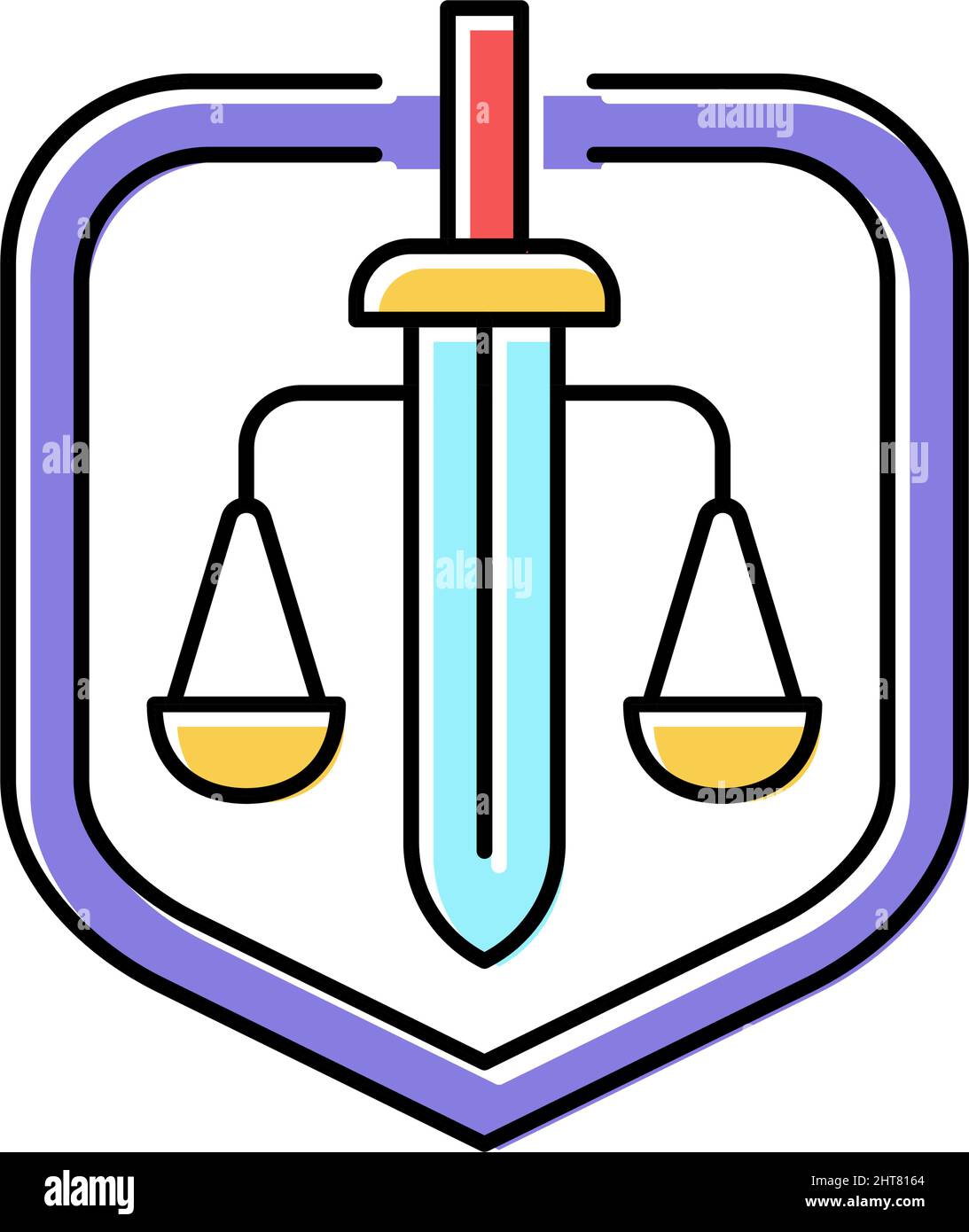 justice law color icon vector illustration Stock Vector Image & Art - Alamy