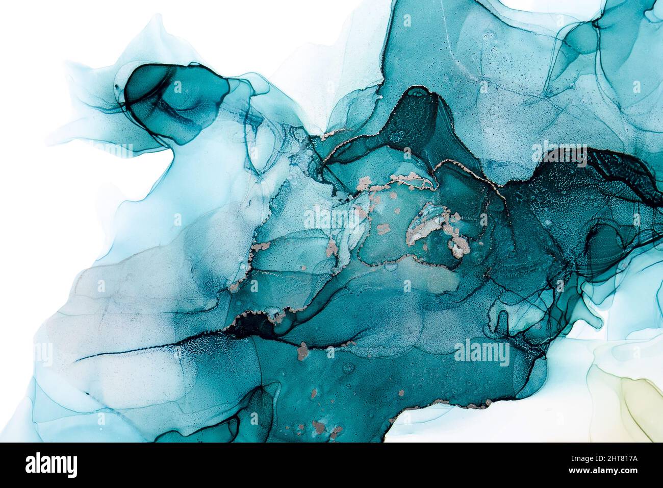 Alcohol Ink Abstract Texture Translucent. Shiny Silver Luxurious ...