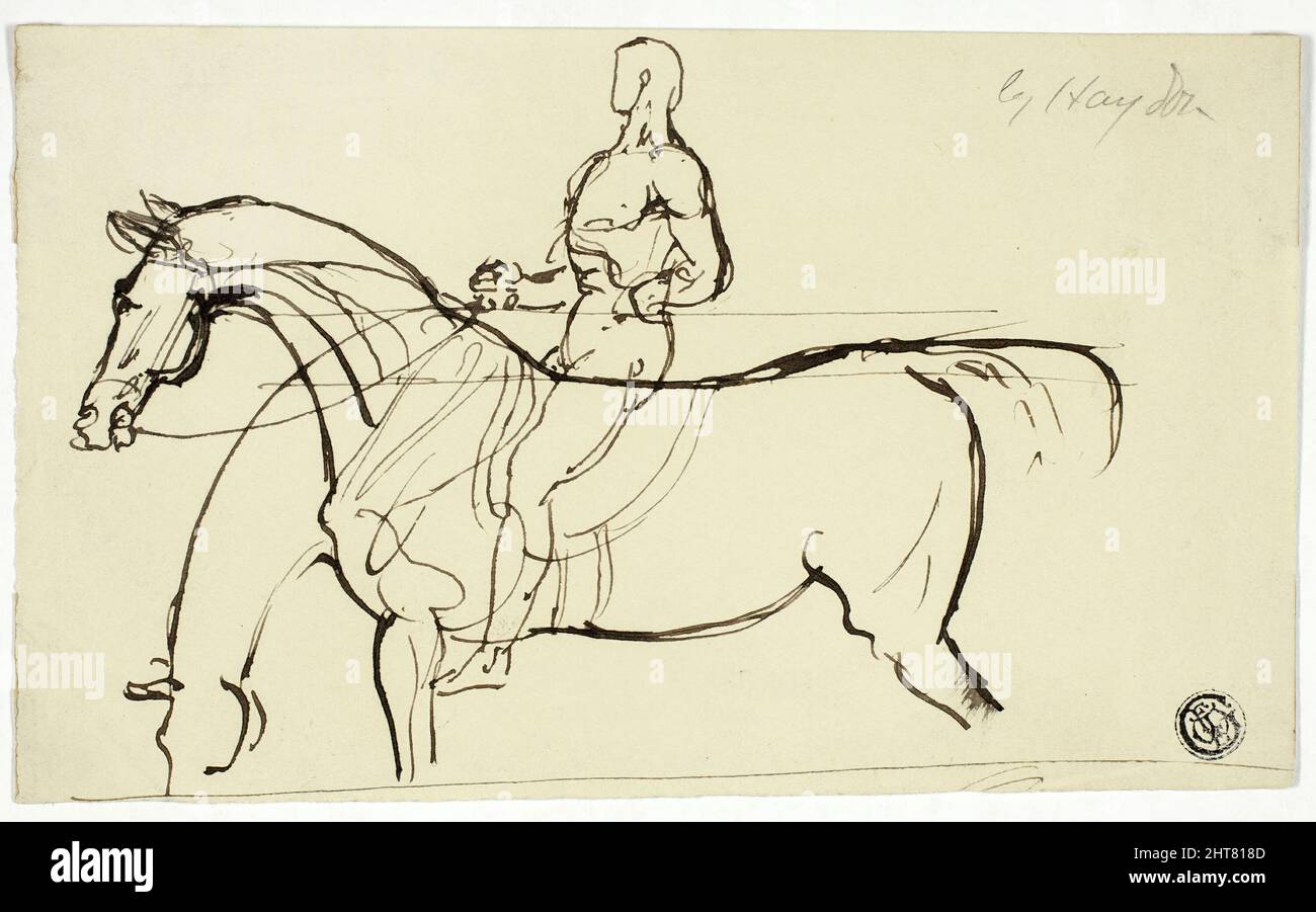 Sketch of Horse and Rider, n.d Stock Photo - Alamy
