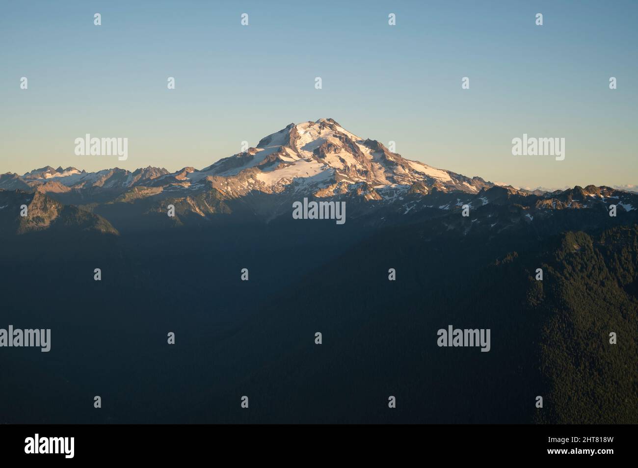 Glacier Peak Volcano at Sunset Stock Photo - Alamy