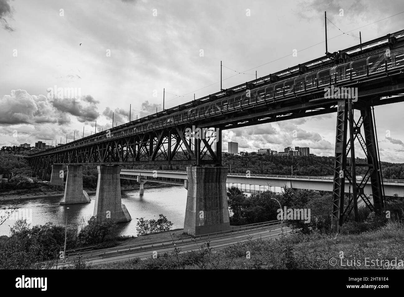 Aerial shot of High Level Bridge in Edmonton, Canada Stock Photo - Alamy