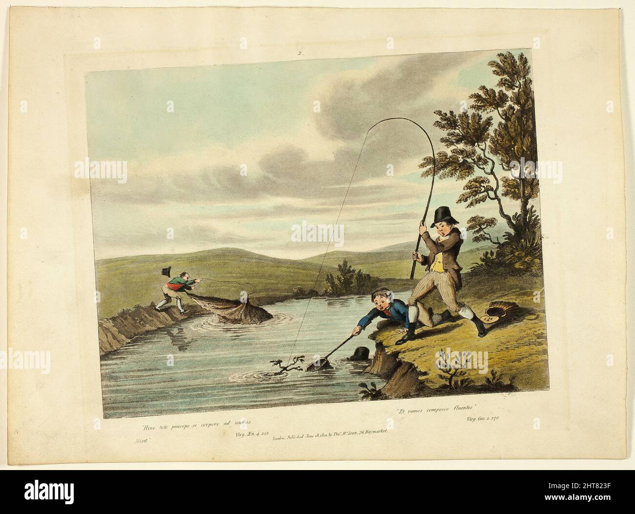 Delights of Fishing, 1823 Stock Photo - Alamy