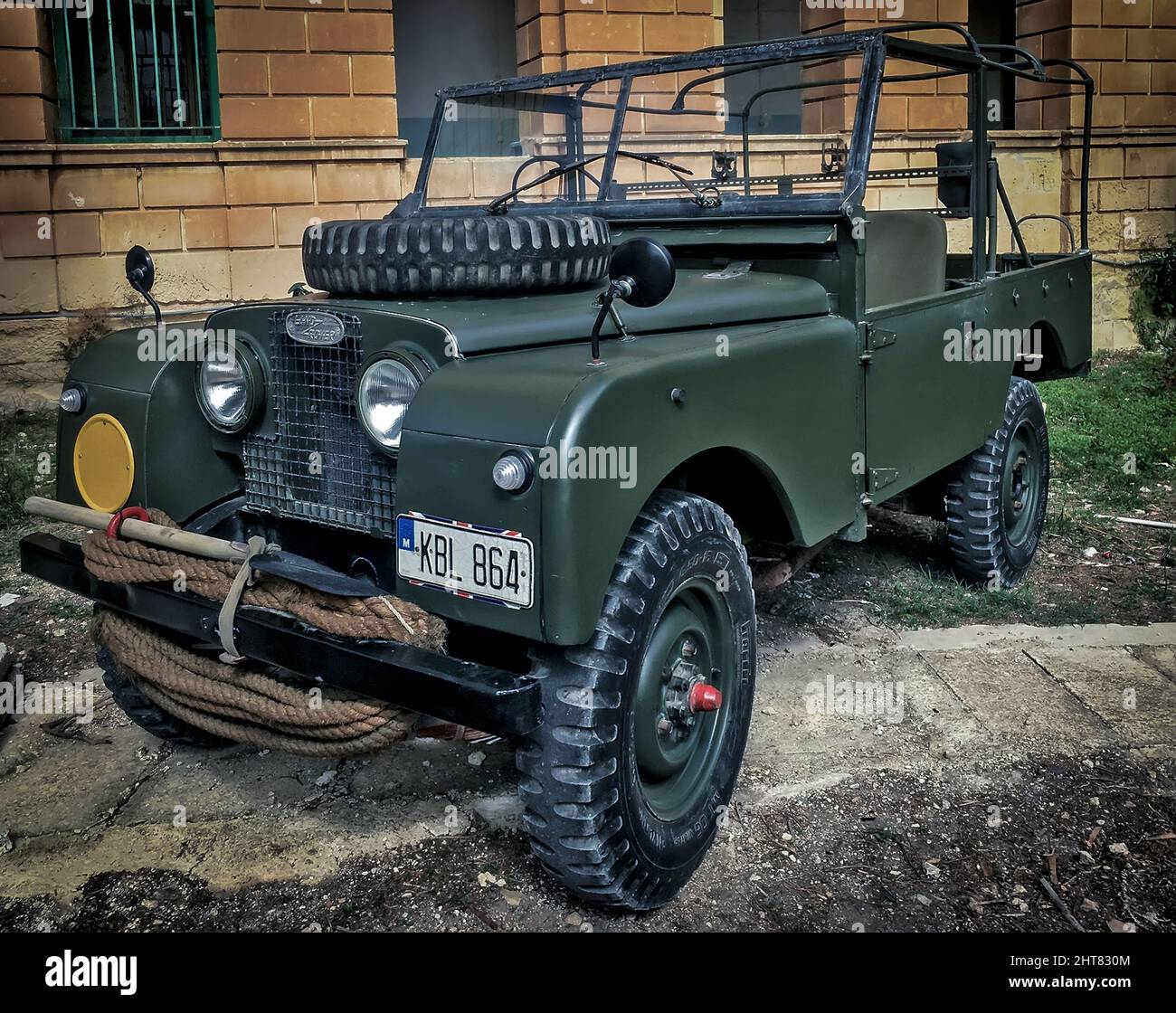 Old British iconic Land Rover Stock Photo - Alamy