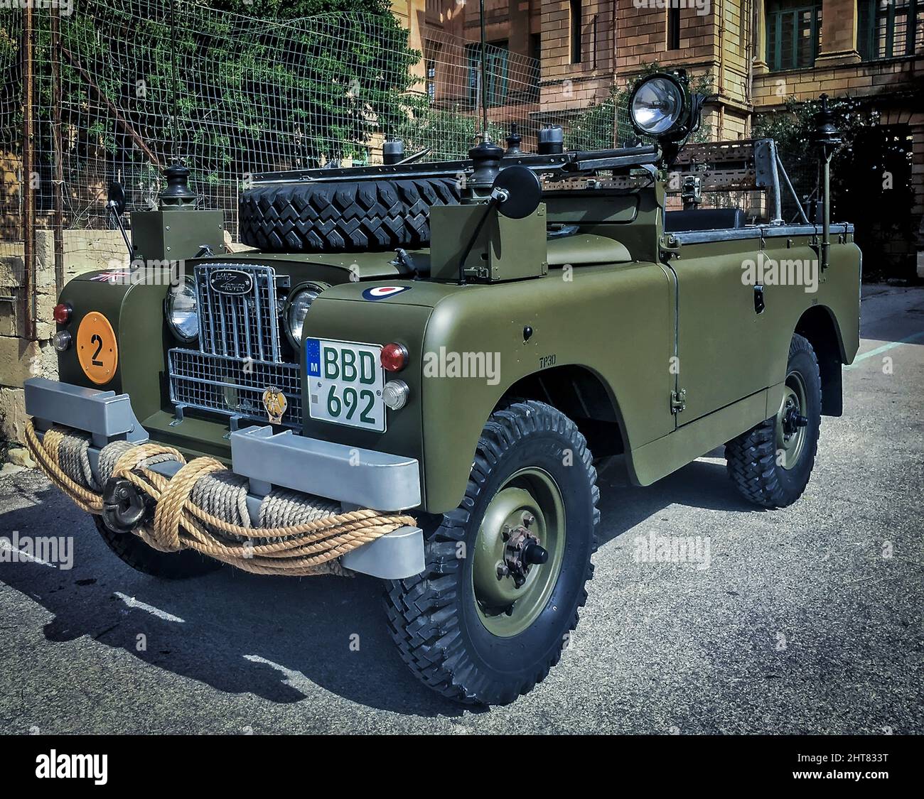 Old British iconic Land Rover Stock Photo - Alamy