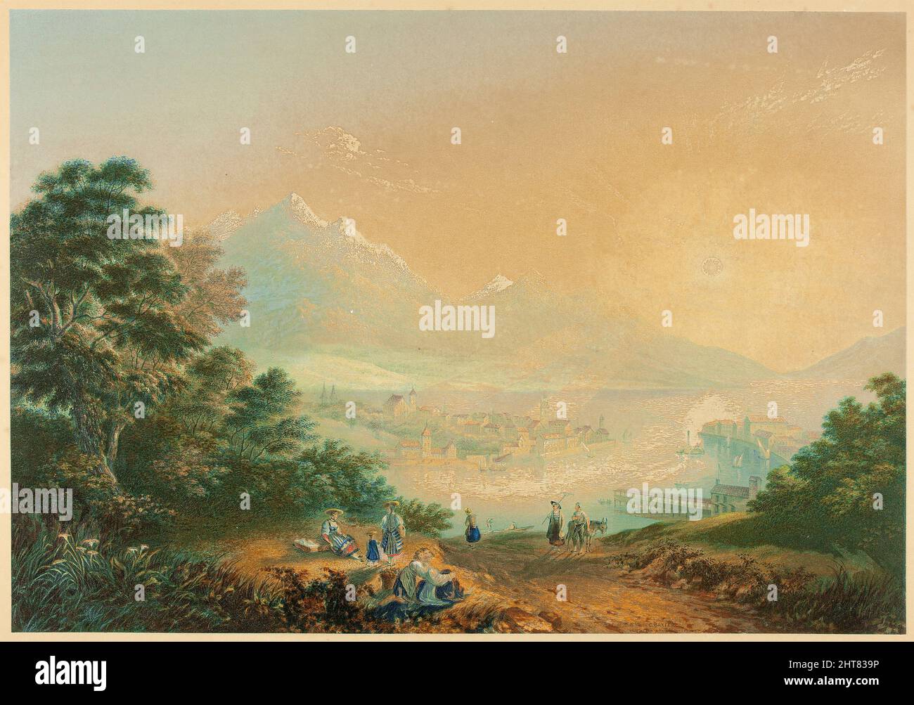 Victorian landscape color prints hi-res stock photography and images ...
