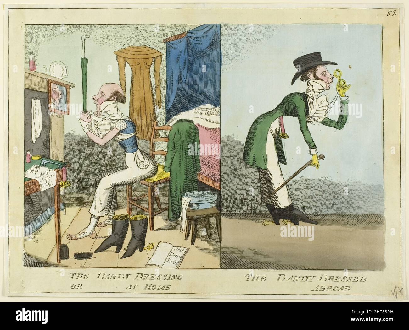 The Dandy Dressing; The Dandy Dressed, 1815/25 Stock Photo - Alamy