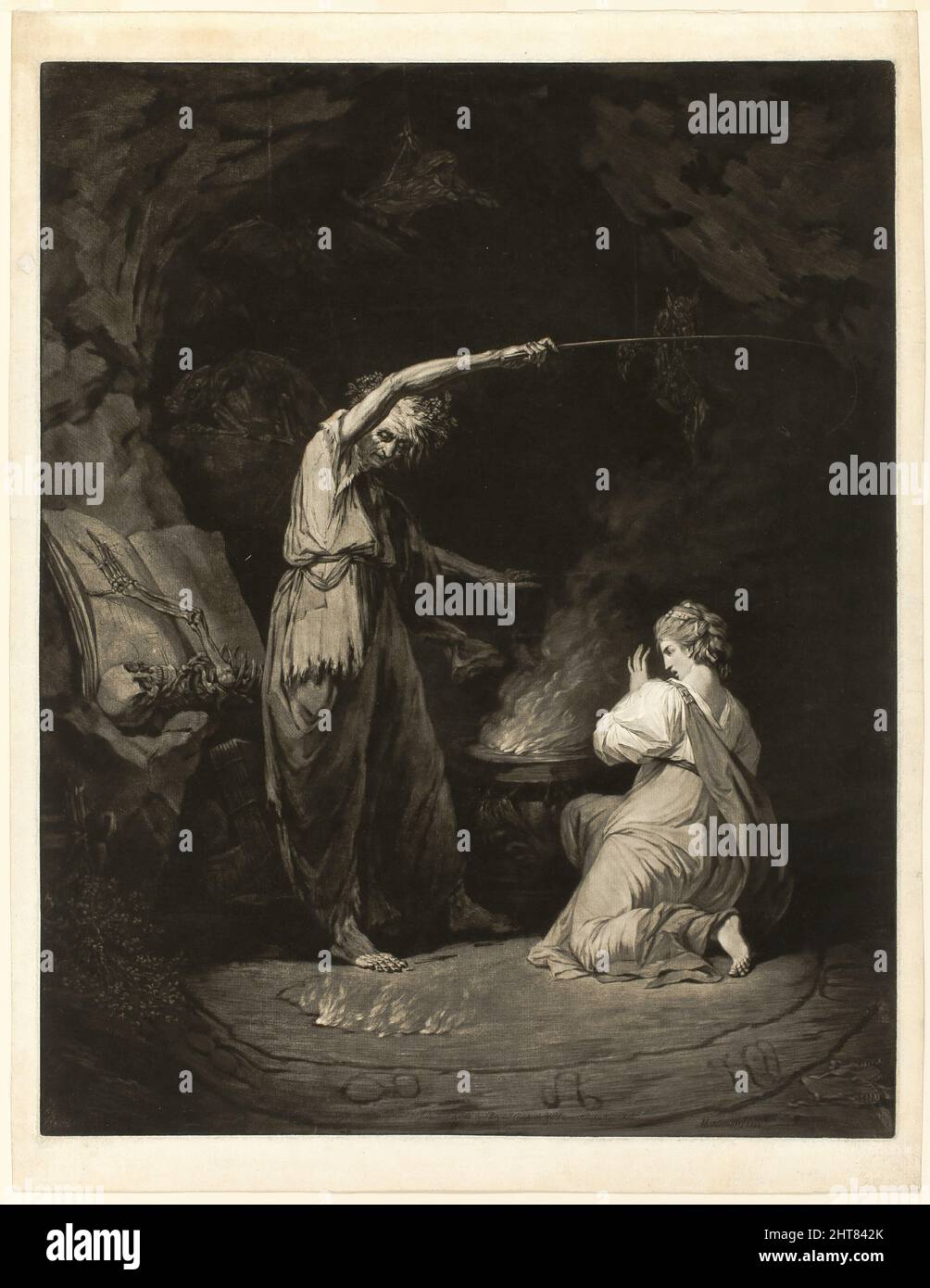 Witch cauldron engraving hi-res stock photography and images - Alamy