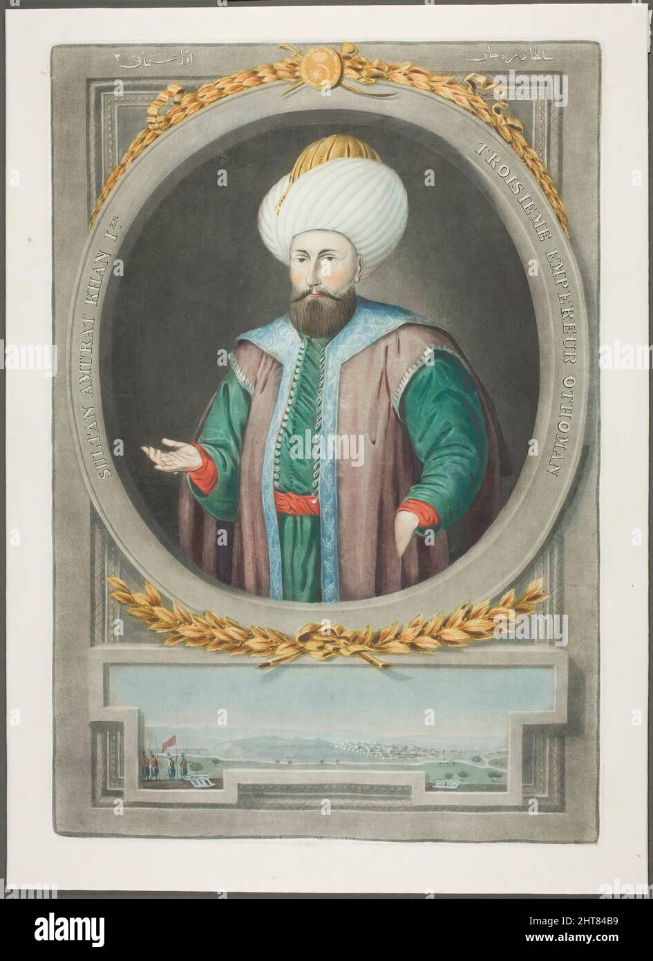 Amurat Kahn I, from Portraits of the Emperors of Turkey, 1815 Stock ...