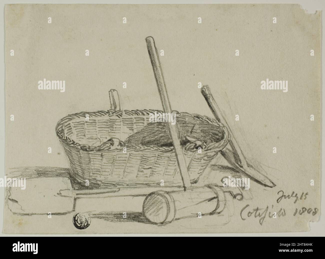 Rural tools wicker basket hi-res stock photography and images - Alamy