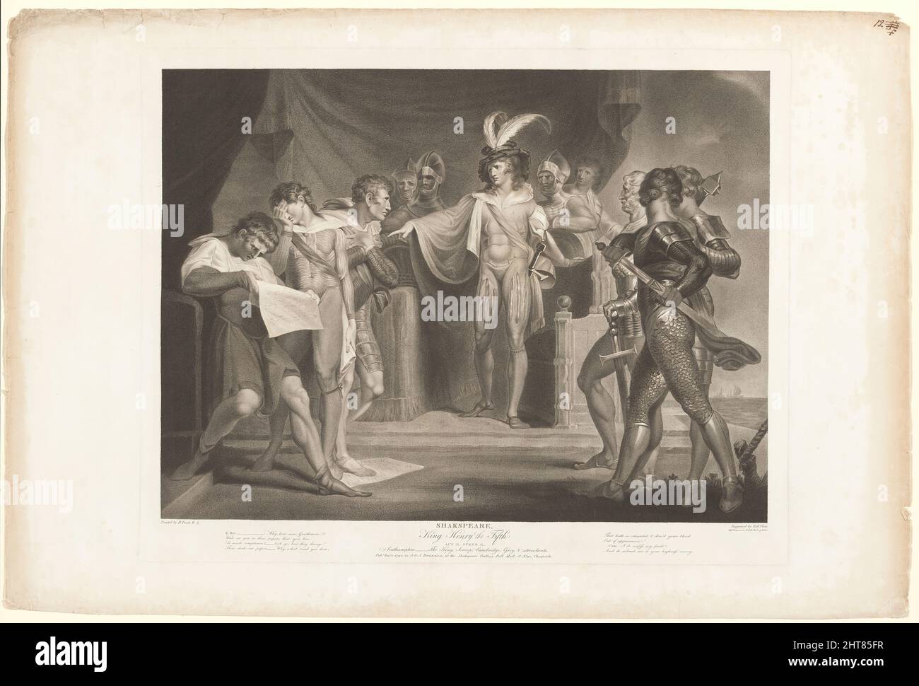 King Henry Condemning Cambridge, Scroop and Northumberland, 1798 Stock ...