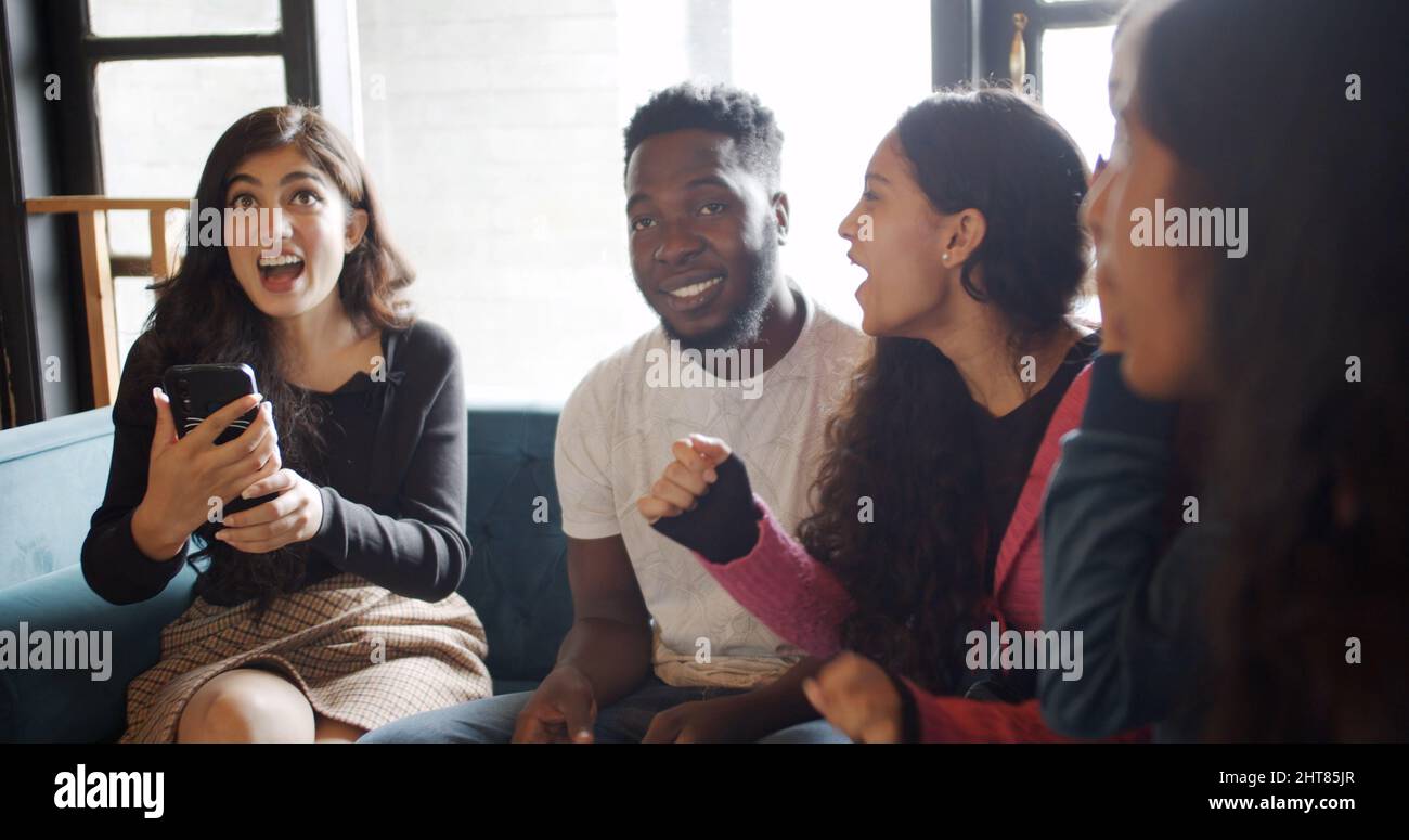 Group of Indian young people happily talking to each other Stock Photo ...