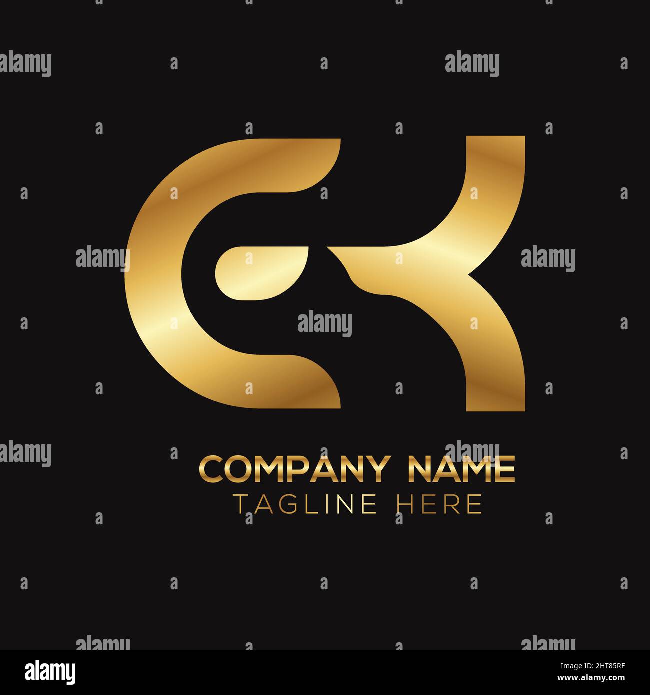 Golden metallic EK letter logo design Stock Vector Image & Art - Alamy