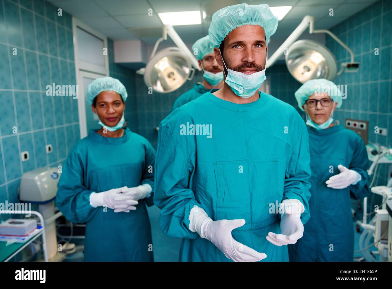 Doctors preparation for surgical operation in hospital. Healthcare ...