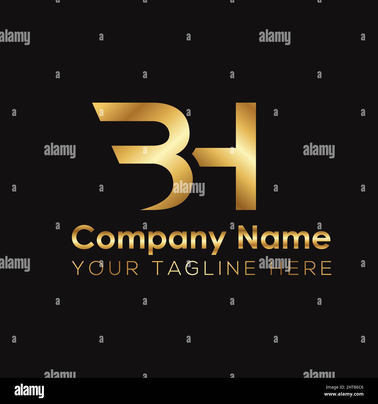Bh logo design hi-res stock photography and images - Alamy
