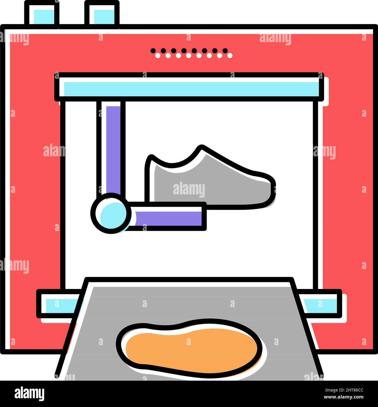 shoe factory equipment color icon vector illustration Stock Vector ...