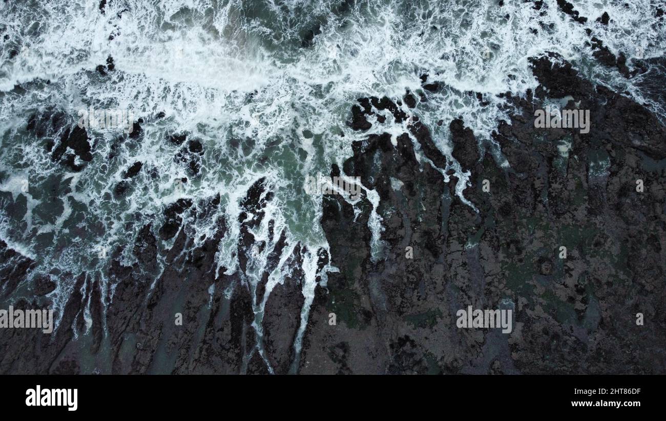 Top view of a wavy ocean Stock Photo - Alamy