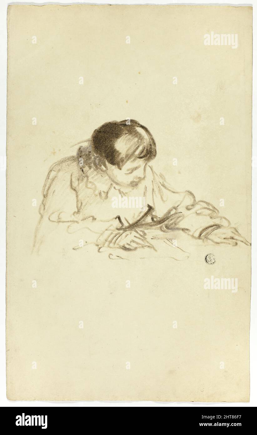 Boy Writing or Sketching, c. 1830 Stock Photo - Alamy