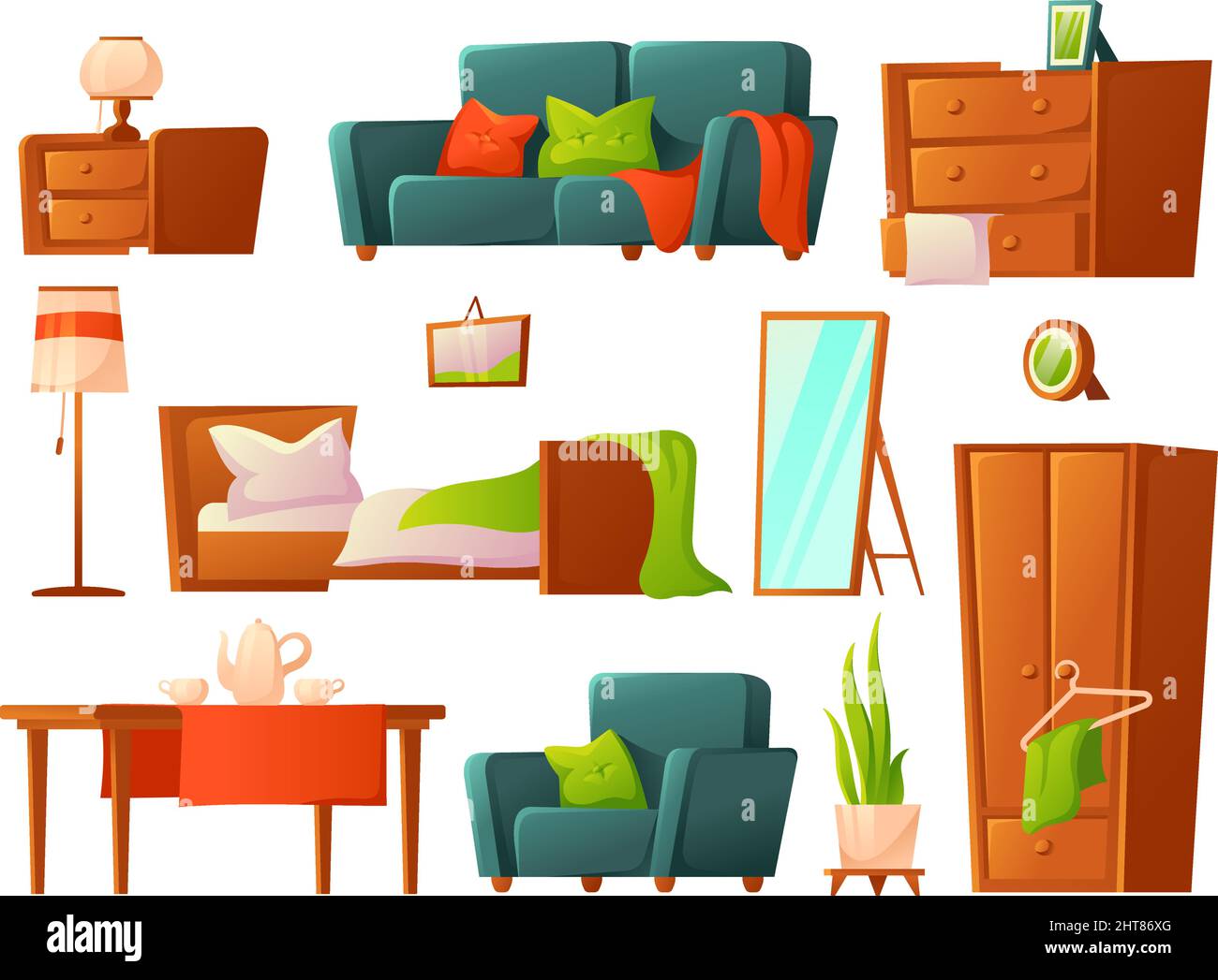 Neat Room Cartoon