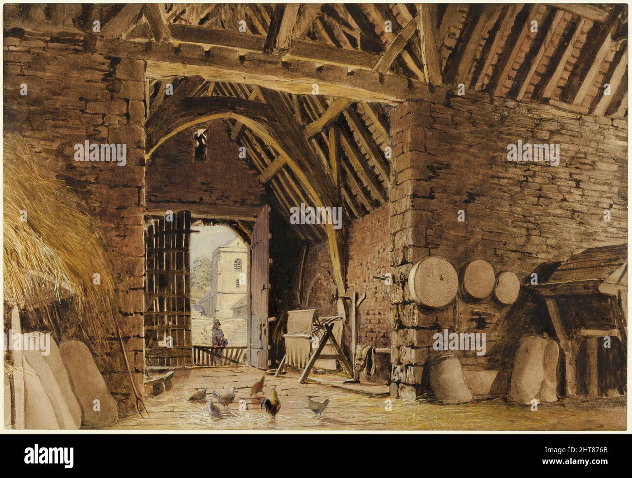 A Barn Interior, 1830/35 Stock Photo - Alamy