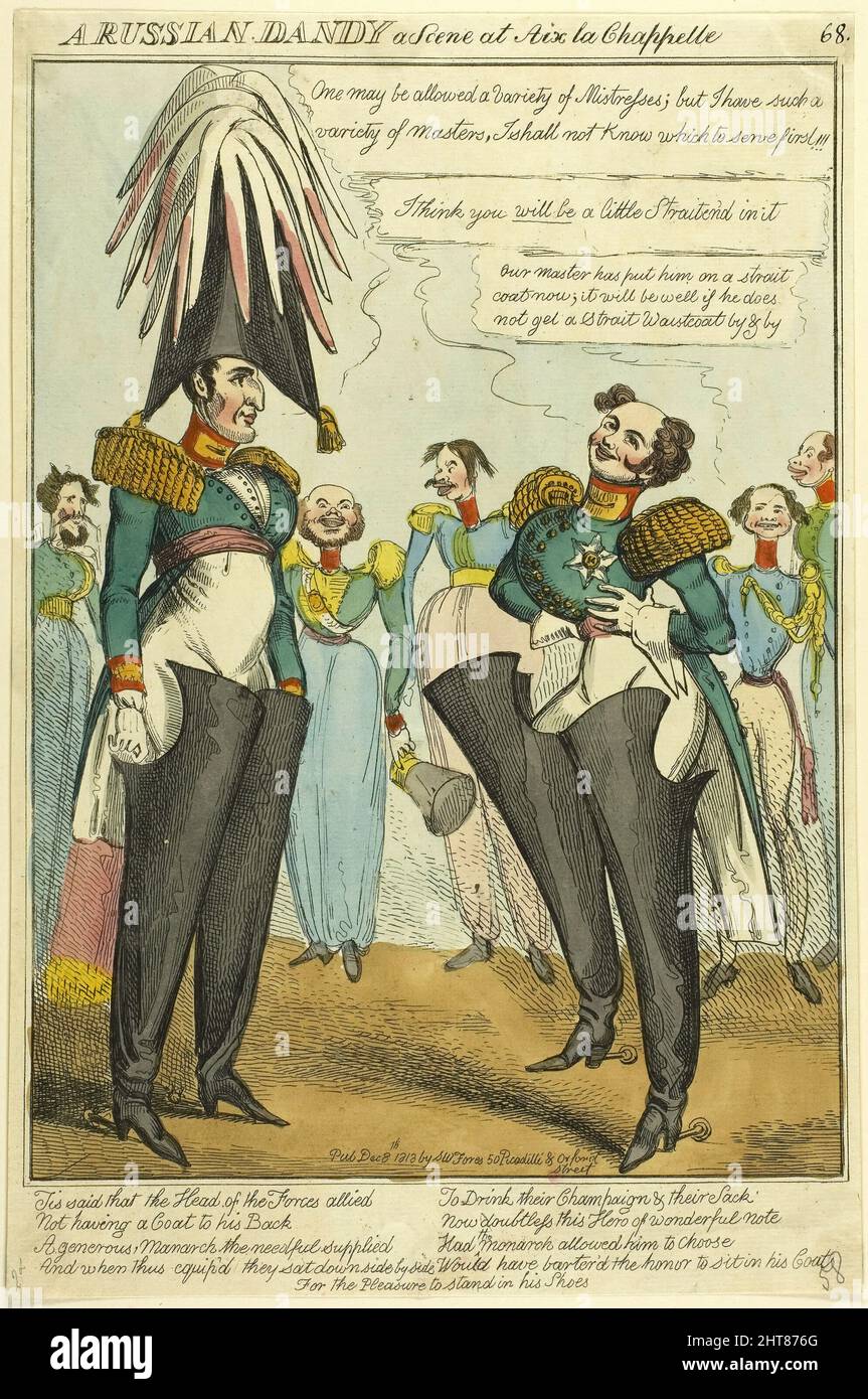 A Russian Dandy, published December 8, 1818 Stock Photo - Alamy