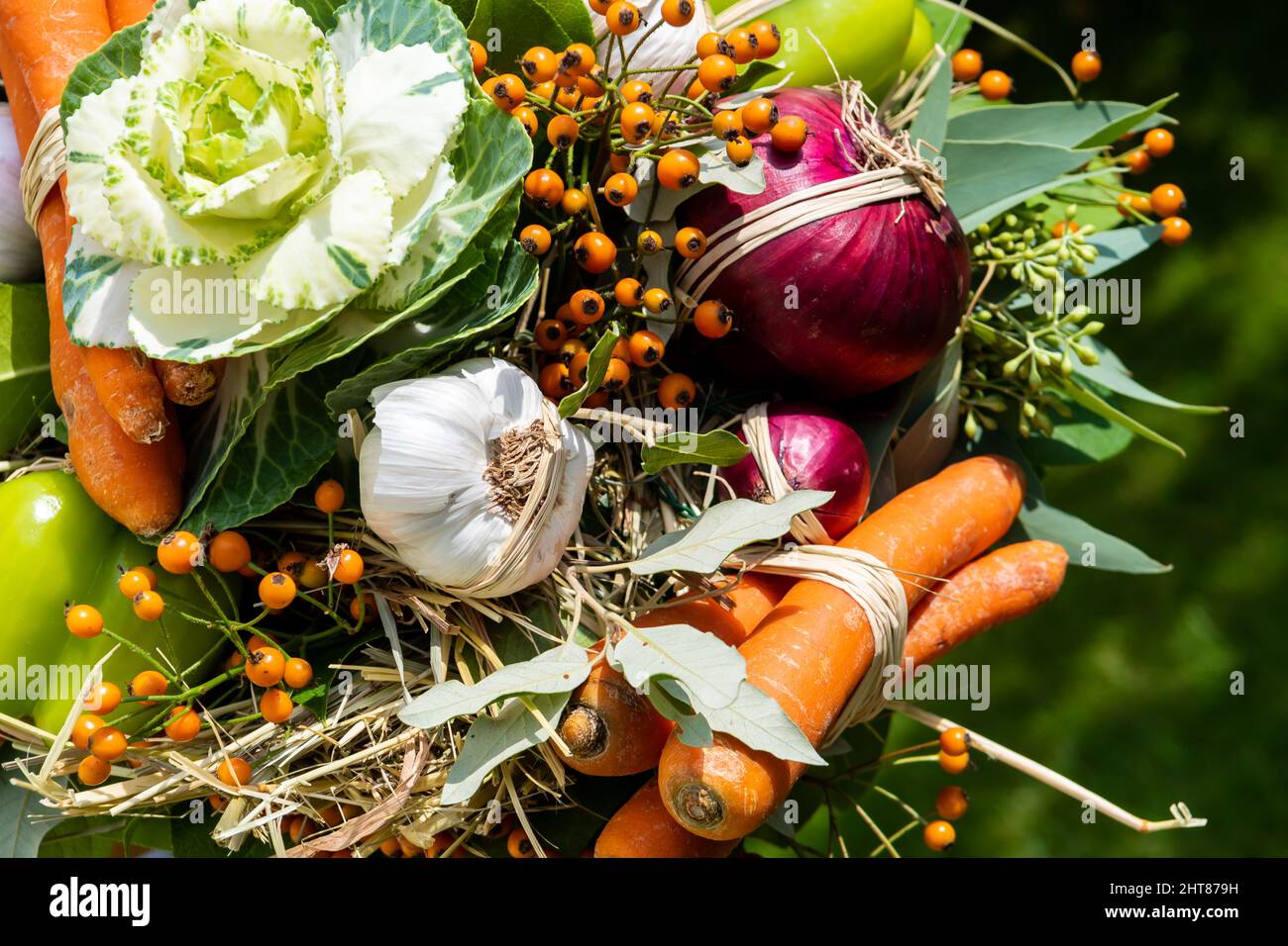 Bunch Of Freshly Harvested Assorted Vegetable Stock Photo - Alamy