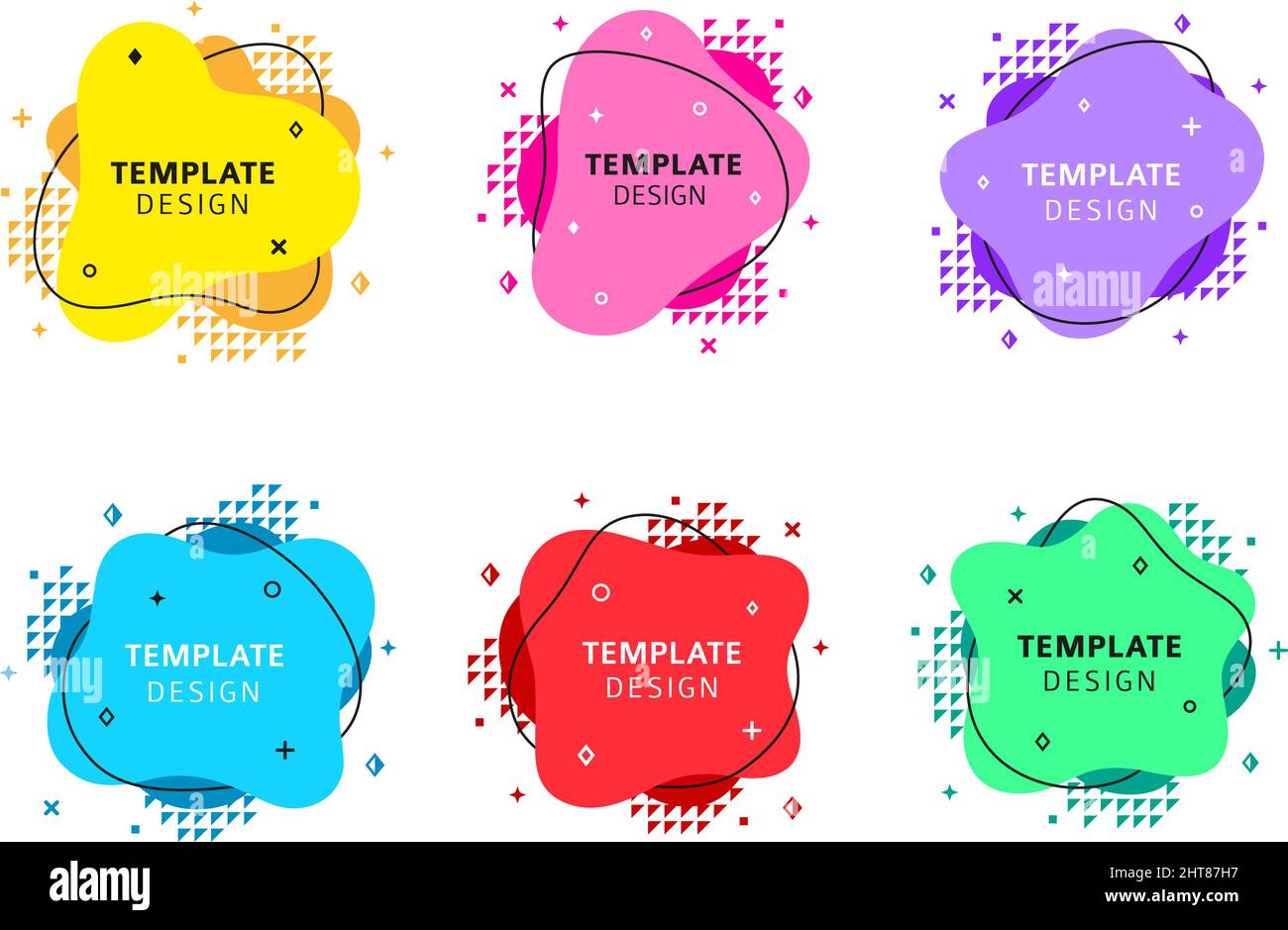 Graphic offer liquid banners elements, fluid flow design. Festival ...