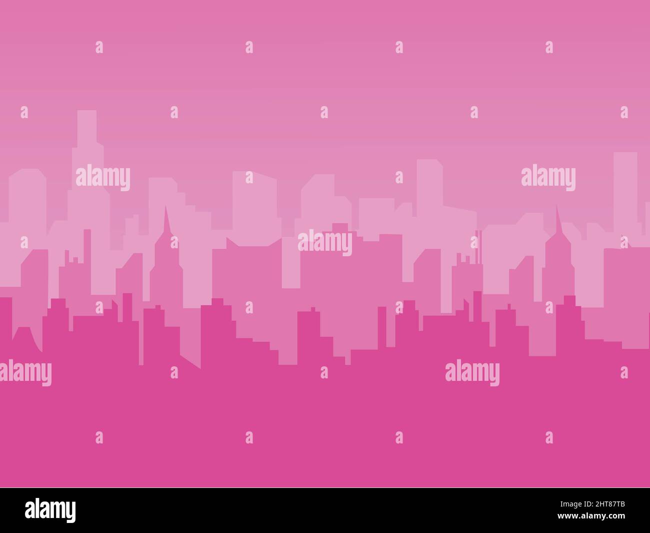 Illustration of the silhouette of a modern city with skyscrapers and ...