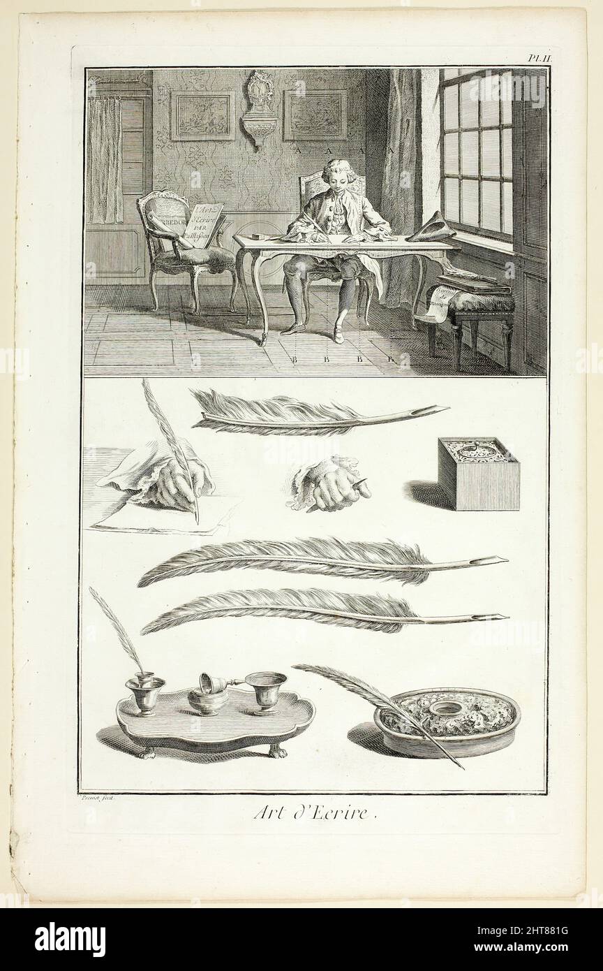 18th century men writing hi-res stock photography and images - Alamy