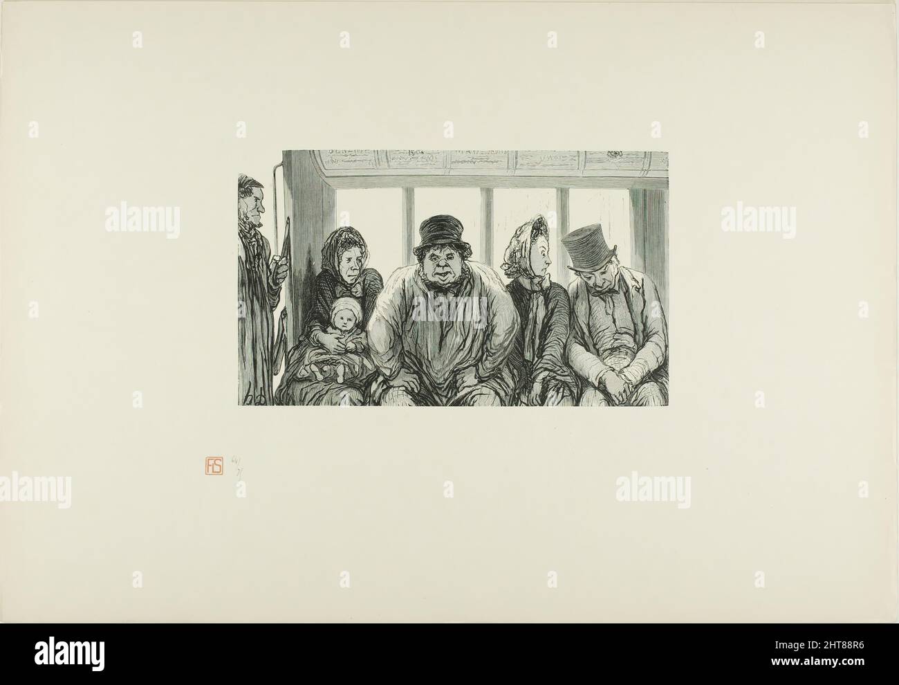 Interior of a Bus, 1864, printed 1920 Stock Photo - Alamy
