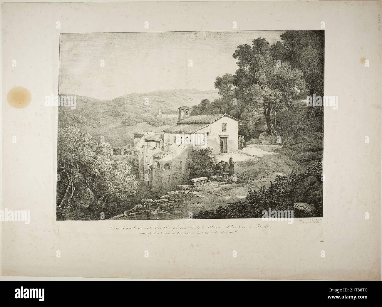 View of a Convent on the Site of the House of Horace, c. 1817 Stock ...