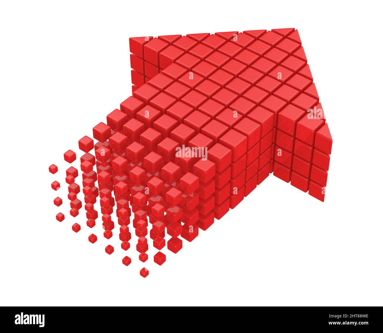 red arrow on white background. Isolated 3D illustration Stock Photo - Alamy