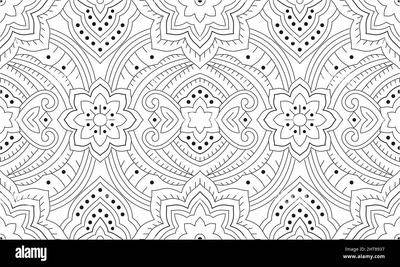 Beautiful illustration of a black and white pattern - perfect for ...