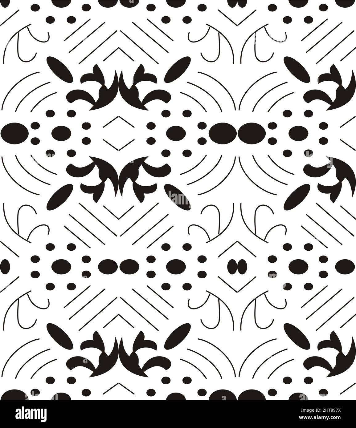 Beautiful illustration of a black and white pattern - perfect for ...
