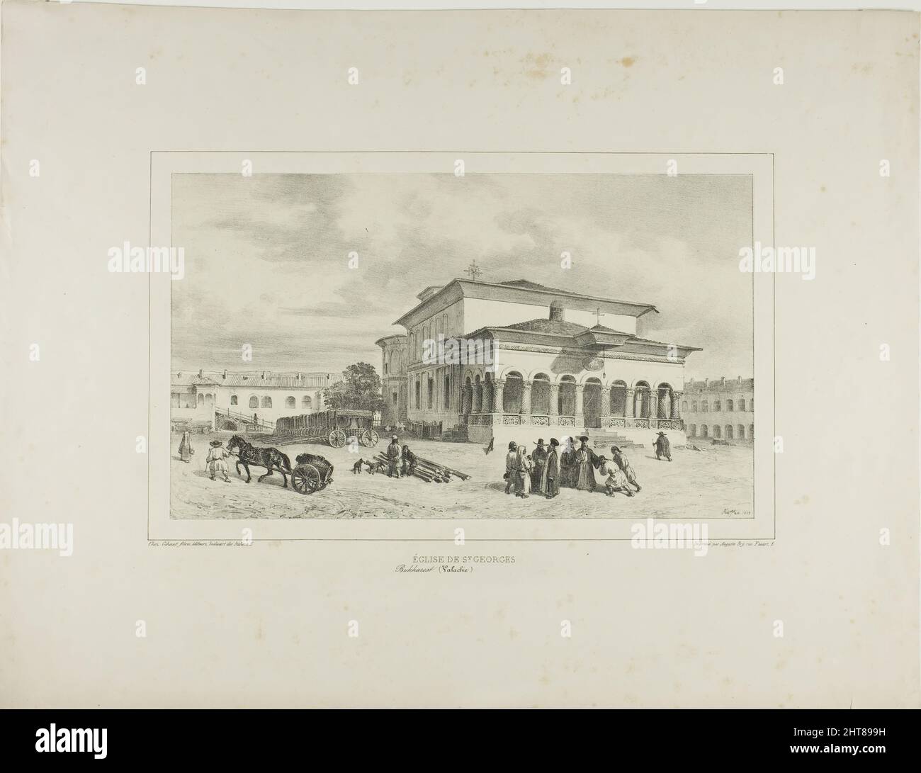 Church of St. George, Bucharest, Wallachia, July 13, 1837, 1839 Stock ...