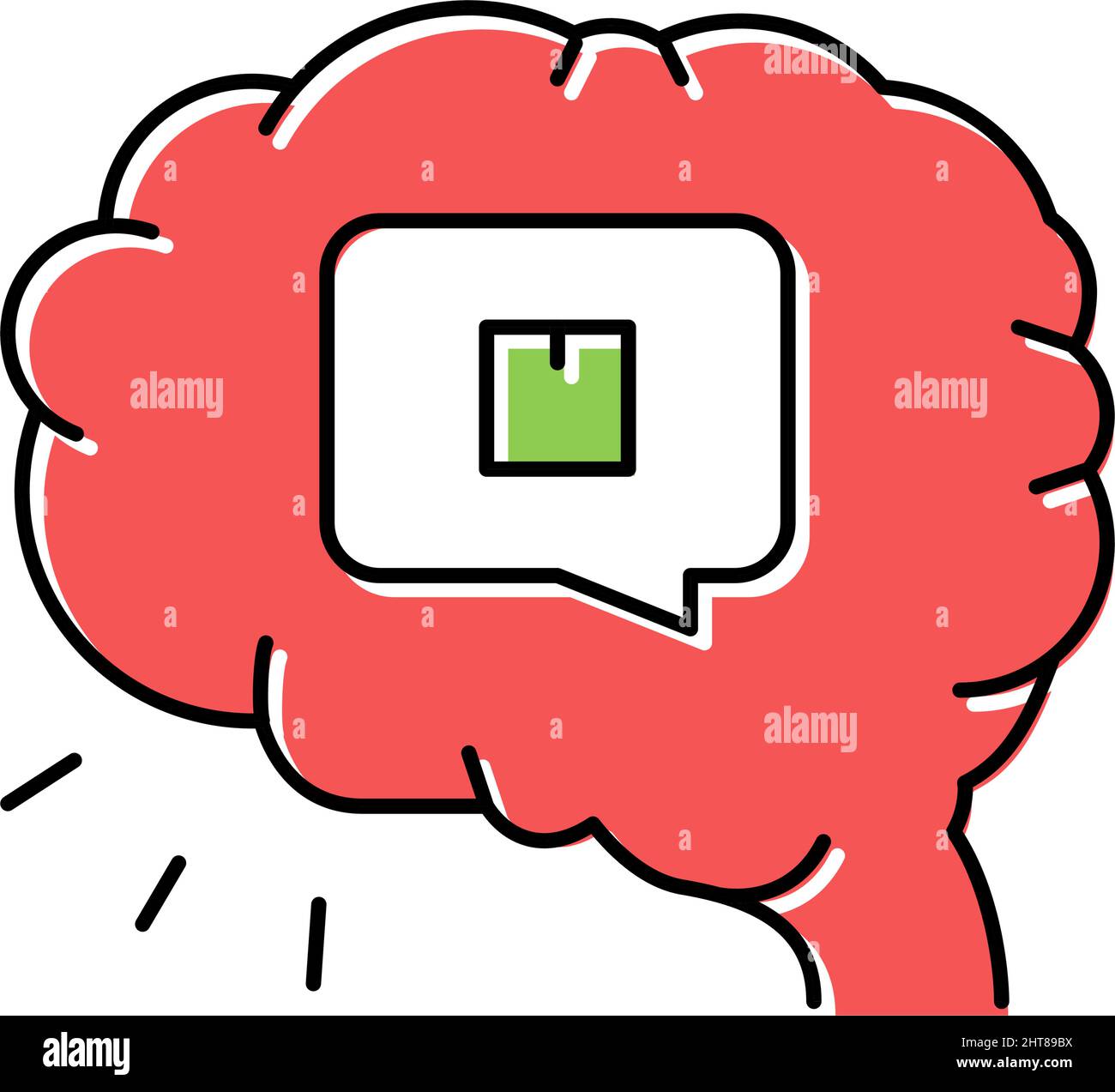 brainstorm design of box color icon vector illustration Stock Vector ...
